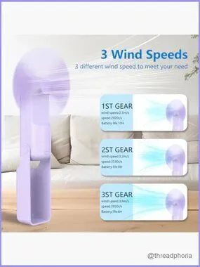 Other | 3 Pack Usbc Rechargeable Portable Handheld Fans With Flashlight ...